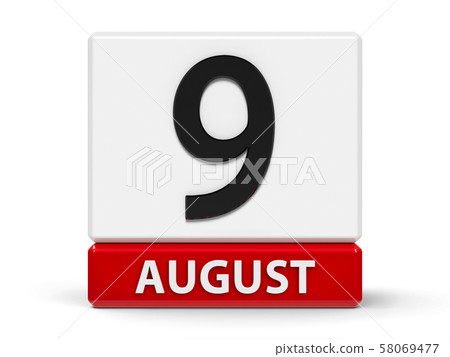Cubes calendar 9th August - Stock Illustration [58069477] - PIXTA