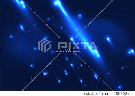 Shooting stars, neon color outer space vector... - Stock Illustration ...