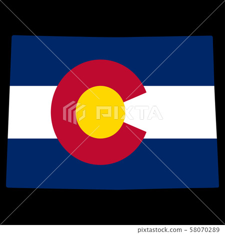 Map Flag of the State of Colorado Vector - Stock Illustration [58070289 ...
