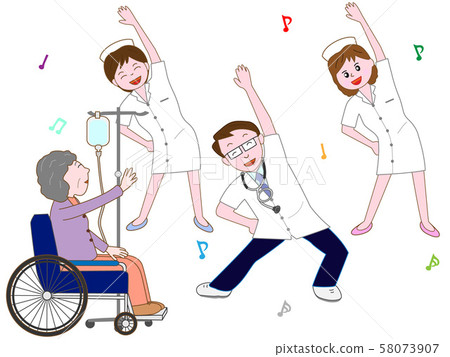 Patient and medical staff exercise - Stock Illustration [58073907] - PIXTA