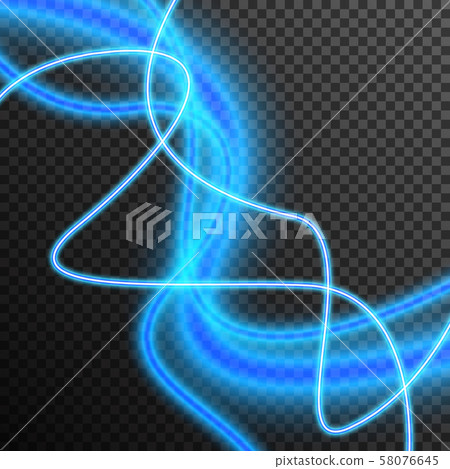 Blue Lighting Neon Electric thunder storm glow... - Stock Illustration ...