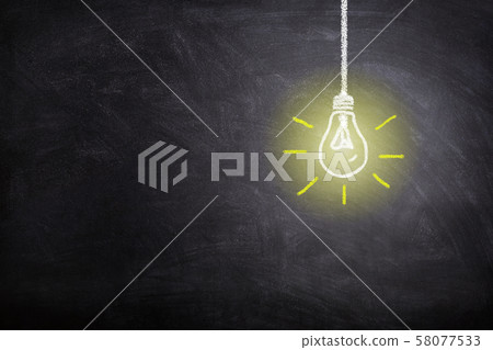 Business Idea Concept : White light bulb... - Stock Illustration ...