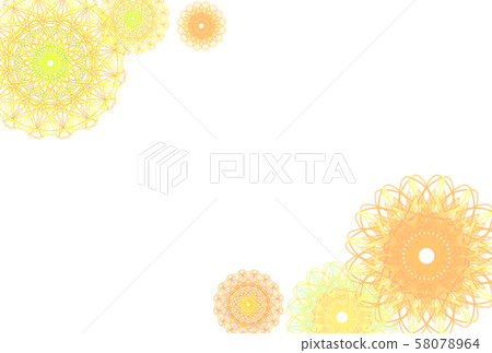 Lace pattern background (landscape, yellow) - Stock Illustration ...
