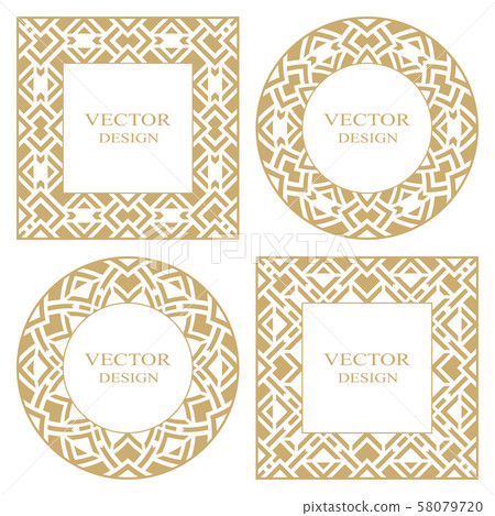 A set of modern gold frames. - Stock Illustration [58079720] - PIXTA