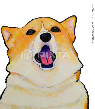 Corgi barking - Stock Illustration [58079793] - PIXTA