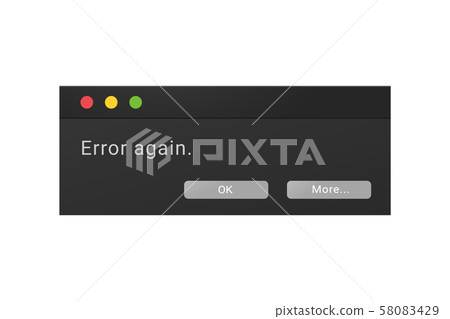 Dark theme of an error message window in a night - Stock Illustration ...