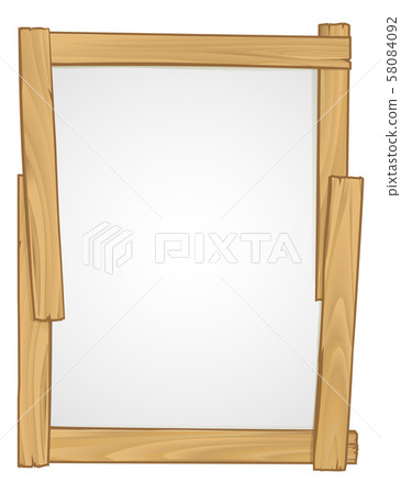 Wood Frame Sign Background Design Element - Stock Illustration ...