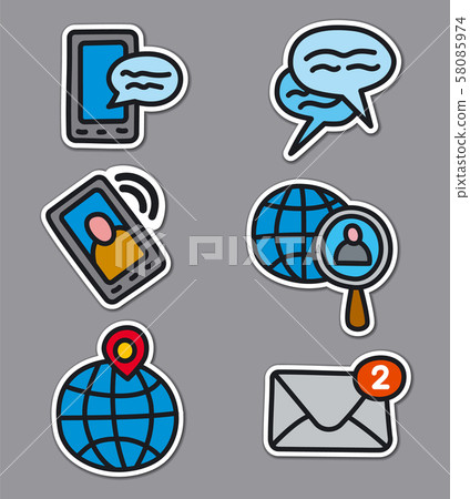 communication stickers - Stock Illustration [58085974] - PIXTA
