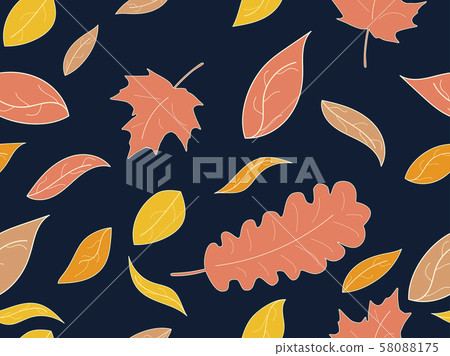Fall leaves seamless pattern vector. Autumn - Stock Illustration ...