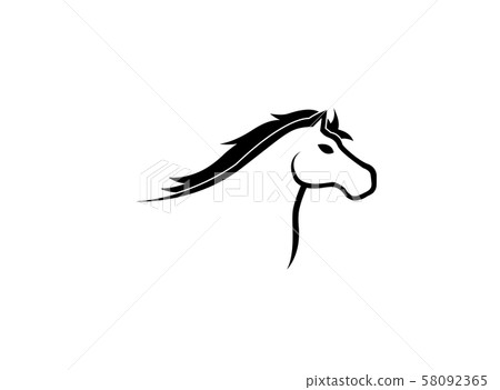 Horse head symbol for logo design illustration... - Stock Illustration ...