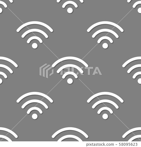 Wi-fi symbol seamless pattern - Stock Illustration [58095623] - PIXTA