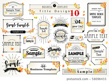 Title design 10 - Stock Illustration [58096433] - PIXTA