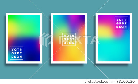Colorful gradient backgrounds set for flyer, - Stock Illustration ...