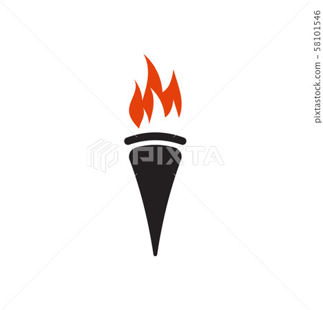 Torch graphic design template vector isolated - Stock Illustration ...