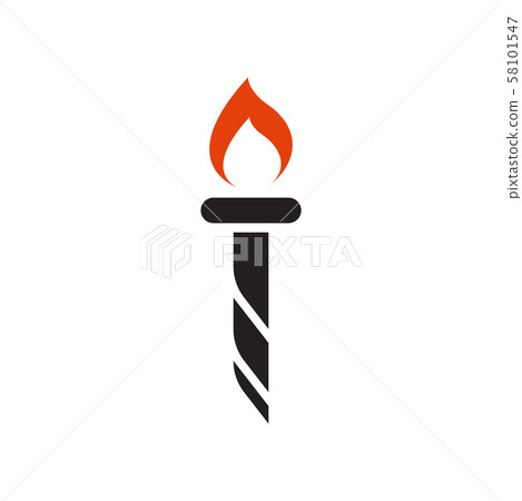 Torch graphic design template vector isolated - Stock Illustration ...