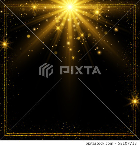 Sparkling magical square frame design - Stock Illustration [58107718 ...