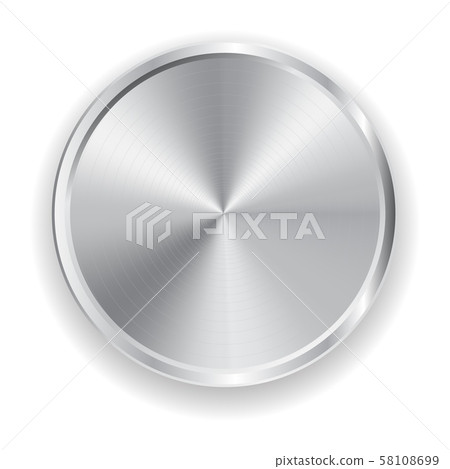 Vector realistic metal grey button for domestic - Stock Illustration ...
