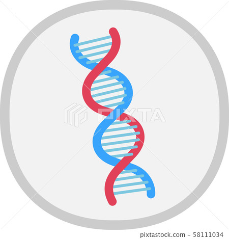 Simple illustration of a gene double helix - Stock Illustration ...