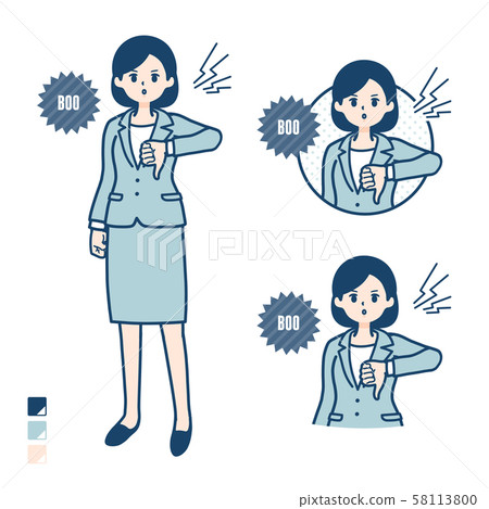 business woman, businesswoman, booing - Stock Illustration [58113800 ...