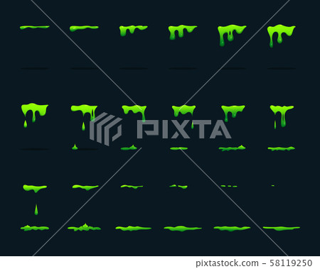 Key frame animation of dripping acid. Vector... - Stock Illustration ...