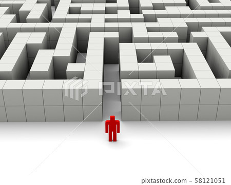 Maze and character - Stock Illustration [58121051] - PIXTA