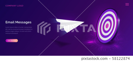 Email message service, isometric marketing concept - Stock Illustration ...