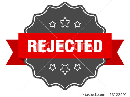 rejected red label. rejected isolated seal. - Stock Illustration ...