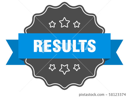 results blue label. results isolated seal. results-插圖素材 [58123374 ...