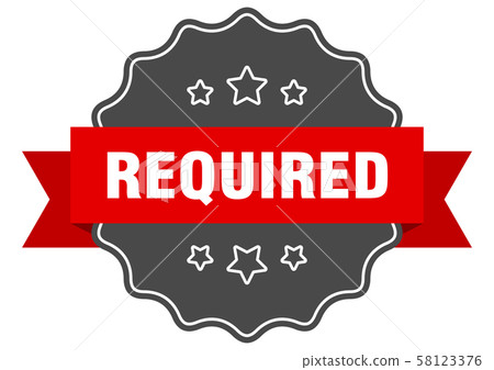 required red label. required isolated seal. - Stock Illustration ...
