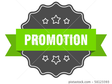 promotion isolated seal. promotion green label. - Stock Illustration ...