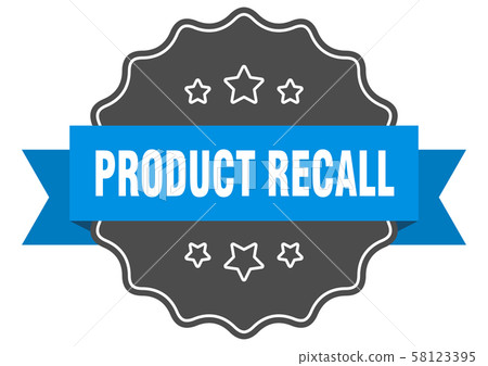 product recall blue label. product recall isolated-插圖素材 [58123395 ...