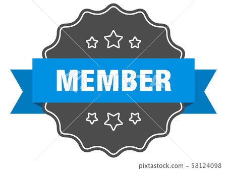 member blue label. member isolated seal. member - Stock Illustration ...