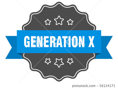 generation x blue label. generation x isolated - Stock Illustration ...