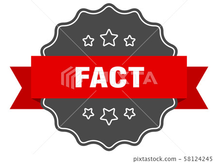 fact red label. fact isolated seal. fact - Stock Illustration [58124245 ...