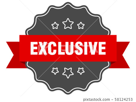 exclusive red label. exclusive isolated seal. - Stock Illustration ...