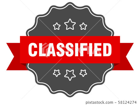 classified red label. classified isolated seal. - Stock Illustration ...