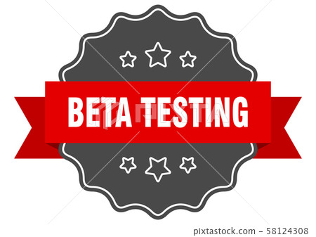 beta testing red label. beta testing isolated - Stock Illustration ...