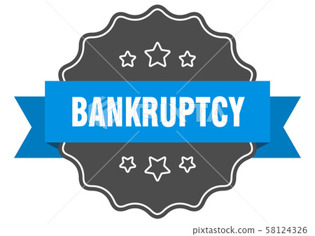 bankruptcy blue label. bankruptcy isolated seal. - Stock Illustration ...