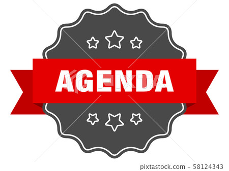 agenda red label. agenda isolated seal. agenda - Stock Illustration ...