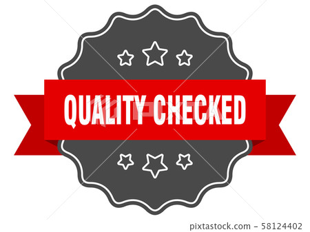 quality checked red label. quality checked - Stock Illustration ...