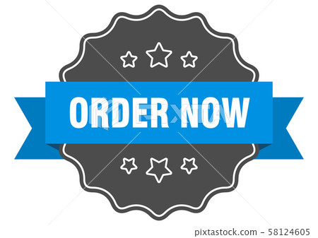 order now blue label. order now isolated seal. - Stock Illustration ...