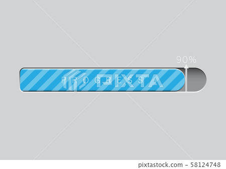 Blue on gray loading progress bar - Stock Illustration [58124748] - PIXTA