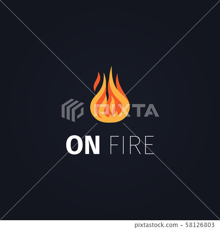 On fire flame logo template - Stock Illustration [58126803] - PIXTA