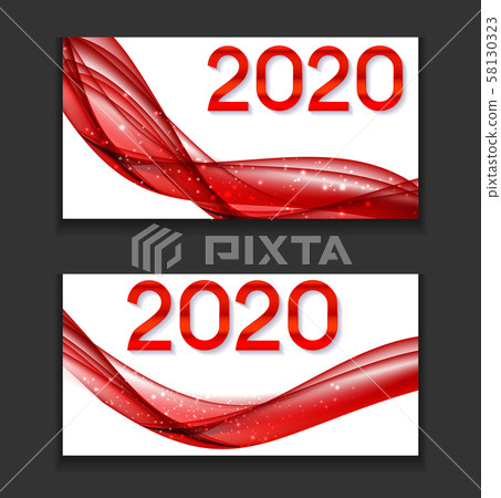 2020 Abstract Vector Illustration of New Year on - Stock Illustration ...
