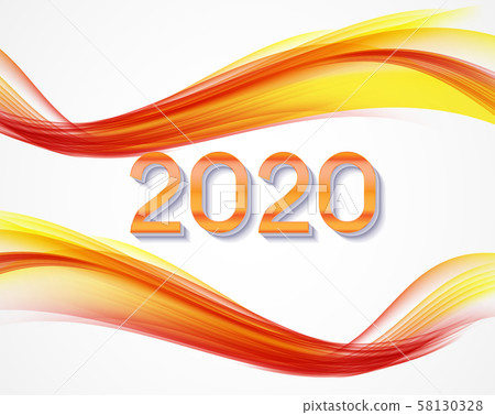2020 Abstract Vector Illustration of New Year on - Stock Illustration ...