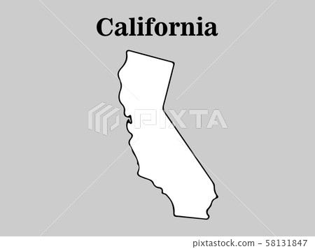 U.S. State of California Map Vector illustration - Stock Illustration ...