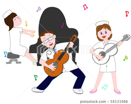 Medical staff and patient concert in hospital - Stock Illustration ...