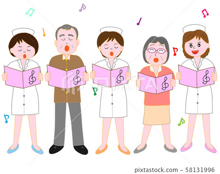 Medical staff and patient concert in hospital - Stock Illustration ...