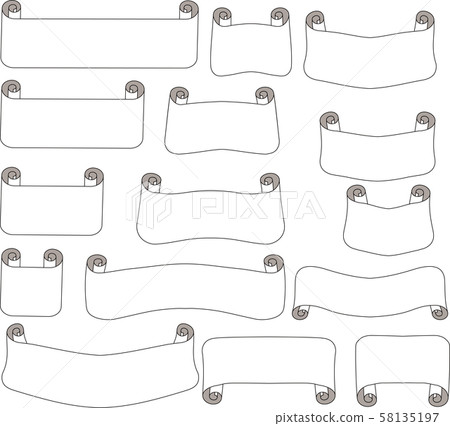 Scroll scroll title design material frame... - Stock Illustration ...