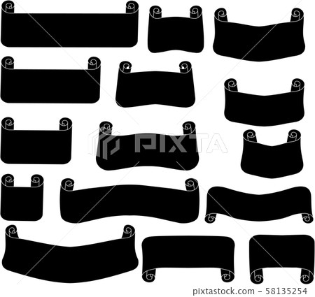 Scroll scroll title design material frame... - Stock Illustration ...